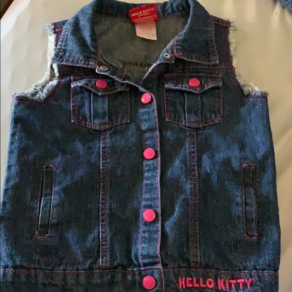 Hello Kitty | Jackets & Coats | Hello Kitty By Sanrio Denim Vest | Poshmark